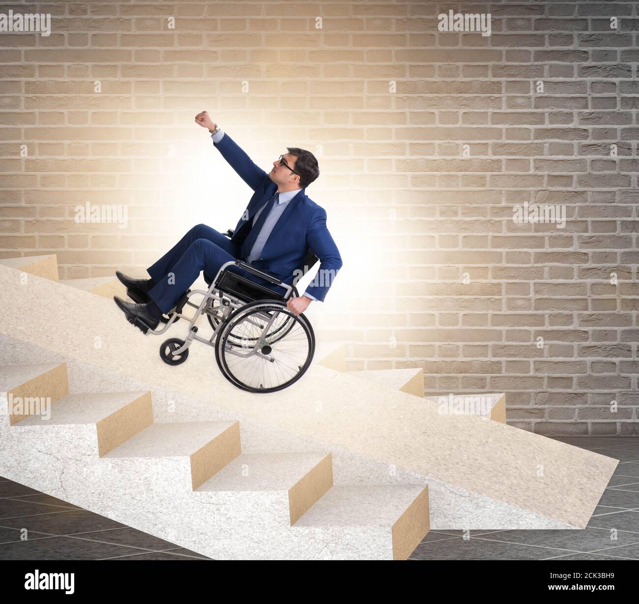 The accessibility concepth with wheelchair for disabled Stock Photo - Alamy