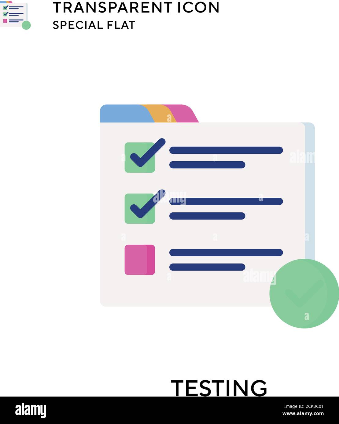 Testing vector icon. Flat style illustration. EPS 10 vector Stock ...