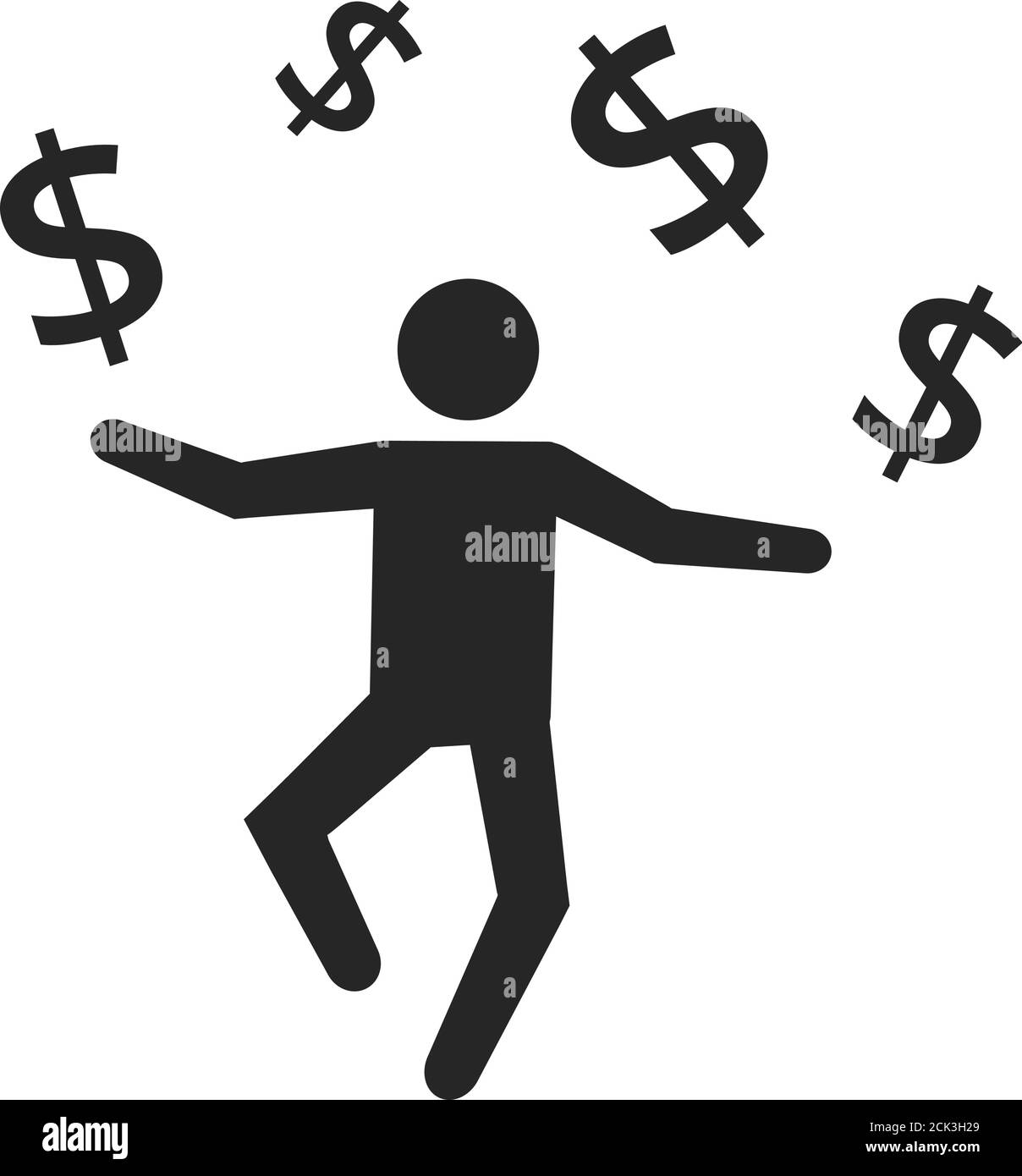 Throwing money man black and white hi-res stock photography and images ...