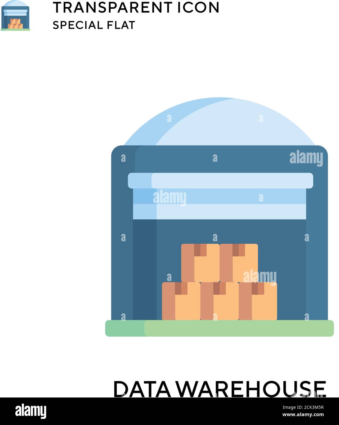 Data warehouse vector icon. Flat style illustration. EPS 10 vector ...