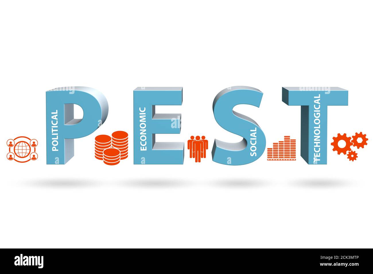 PEST analysis concept in the business illustration Stock Photo - Alamy