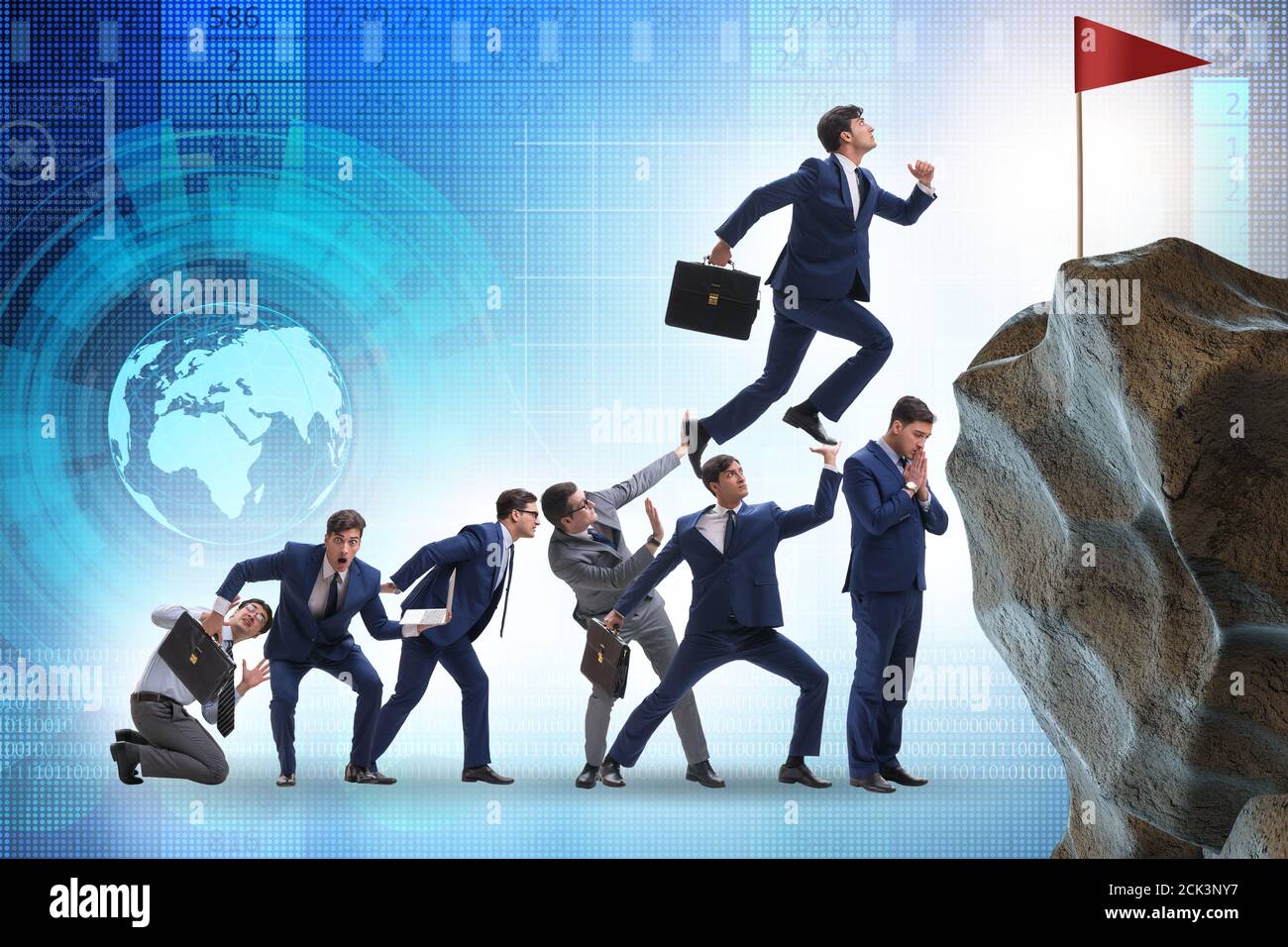 Career progression concept with businessman climbing the stairs Stock ...