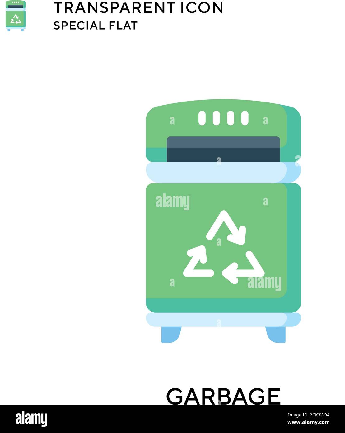 Garbage vector icon. Flat style illustration. EPS 10 vector Stock ...