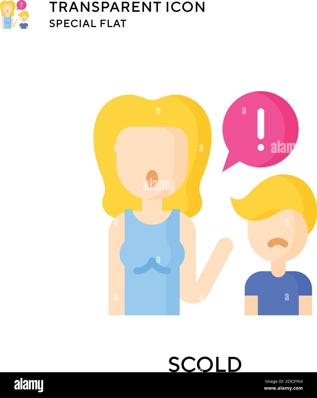 Scold vector icon. Flat style illustration. EPS 10 vector Stock Vector ...