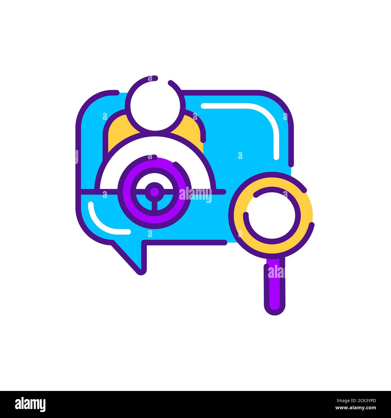 Driver search color line icon. Online mobile application order taxi ...