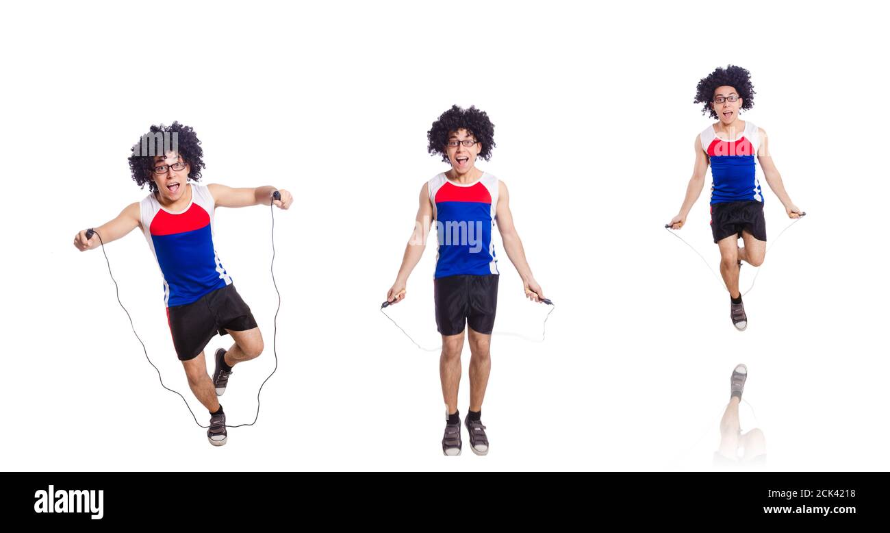 Athlete jumps on skipping rope hi-res stock photography and images - Alamy