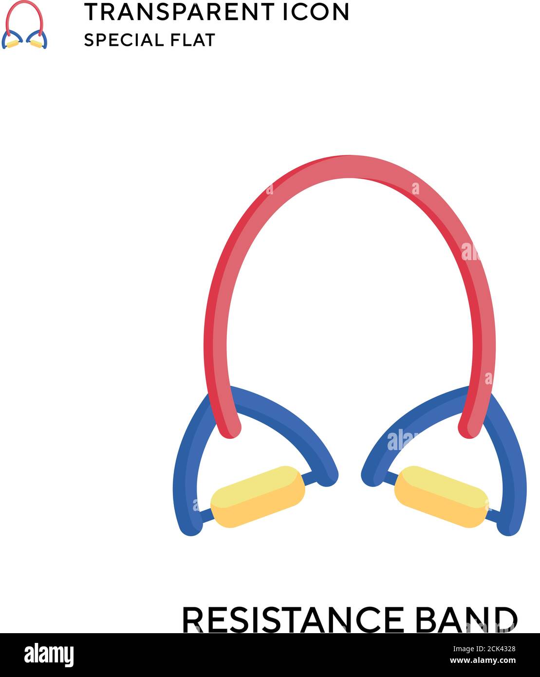 Resistance band vector icon. Flat style illustration. EPS 10 vector ...