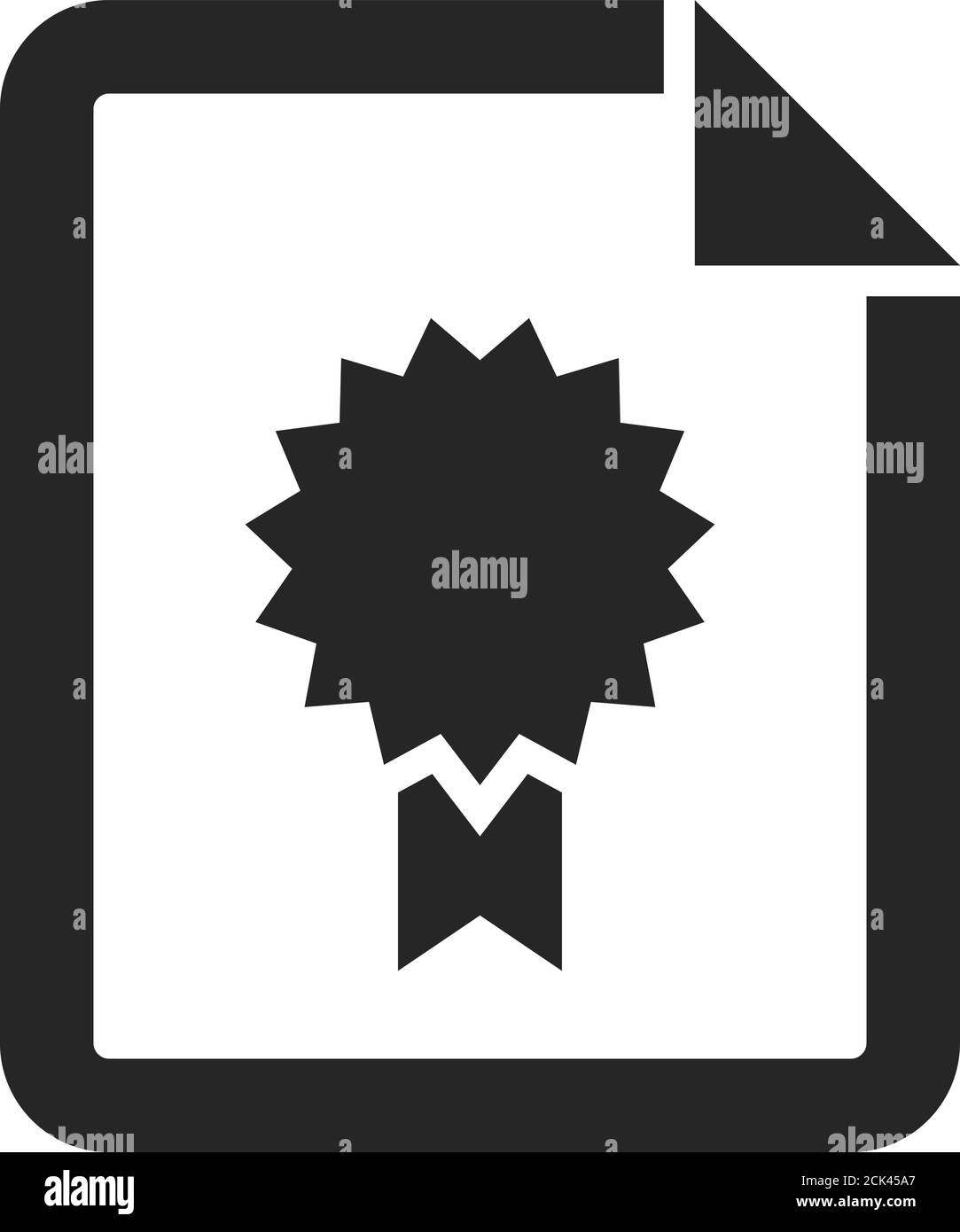 Contract document icon in thick outline style. Black and white ...