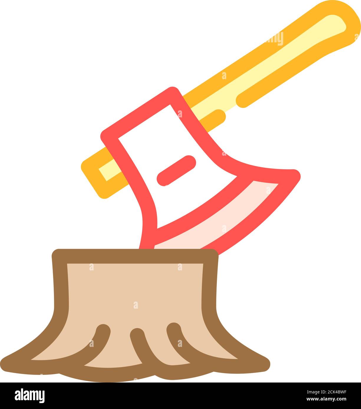 deforestation problem color icon vector symbol illustration Stock ...