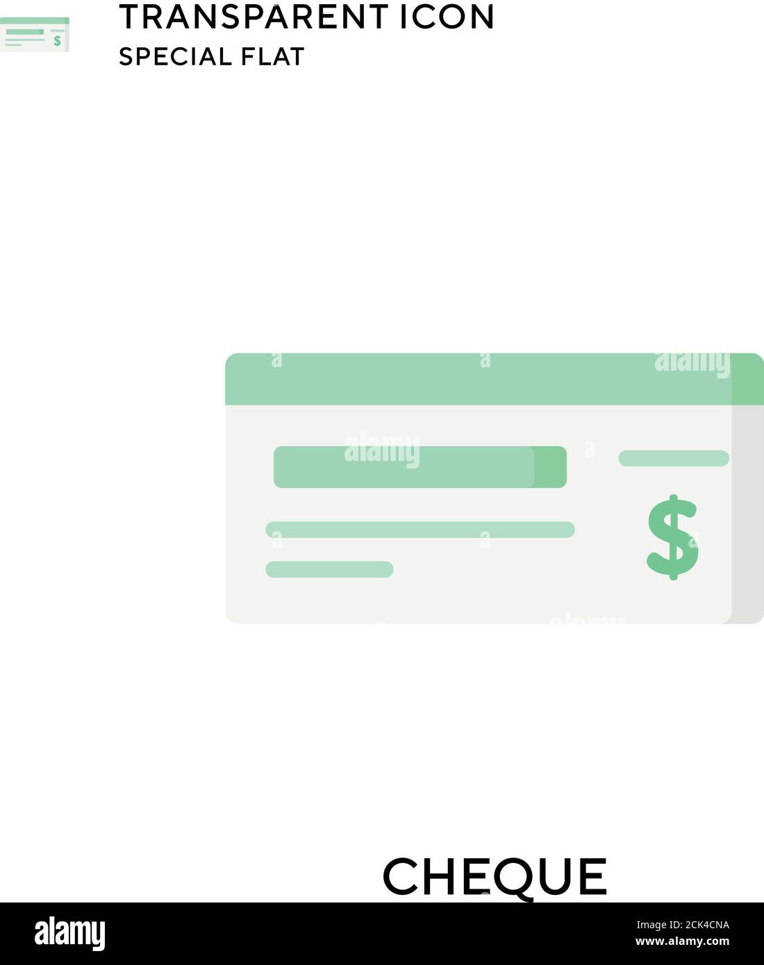 Cheque vector icon. Flat style illustration. EPS 10 vector Stock Vector ...