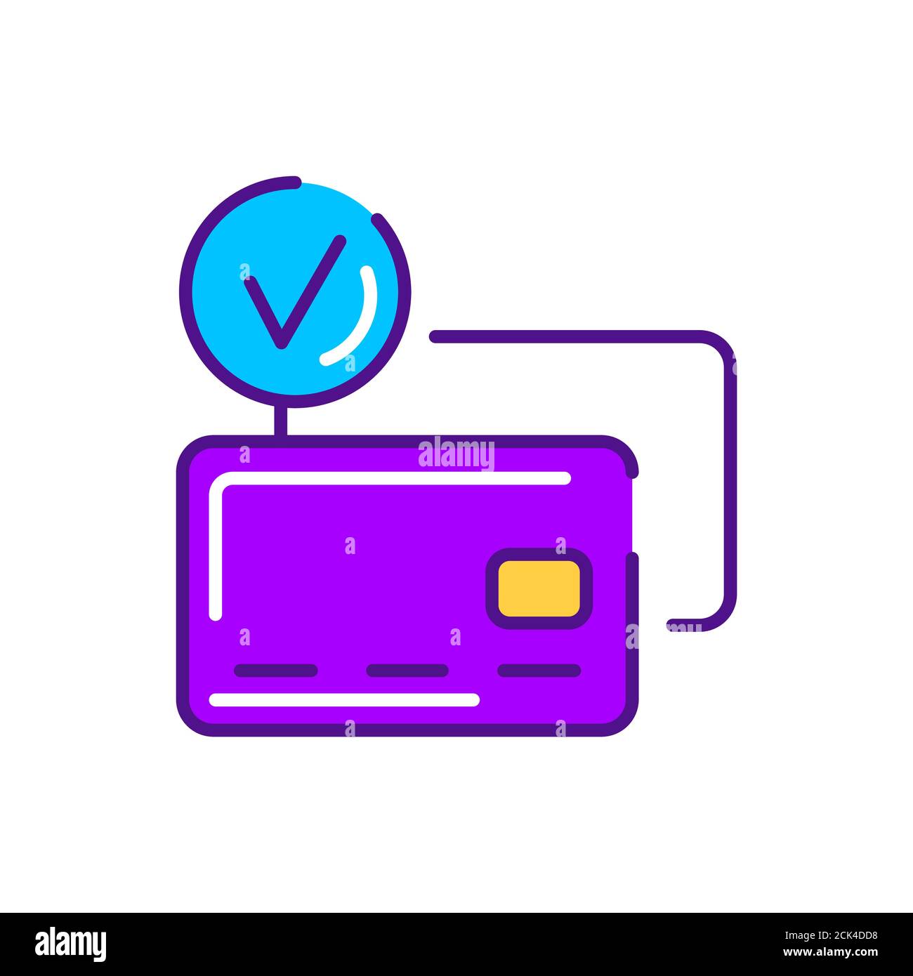 Bank payment cards color line icon. Cash bank account. Pictogram for ...
