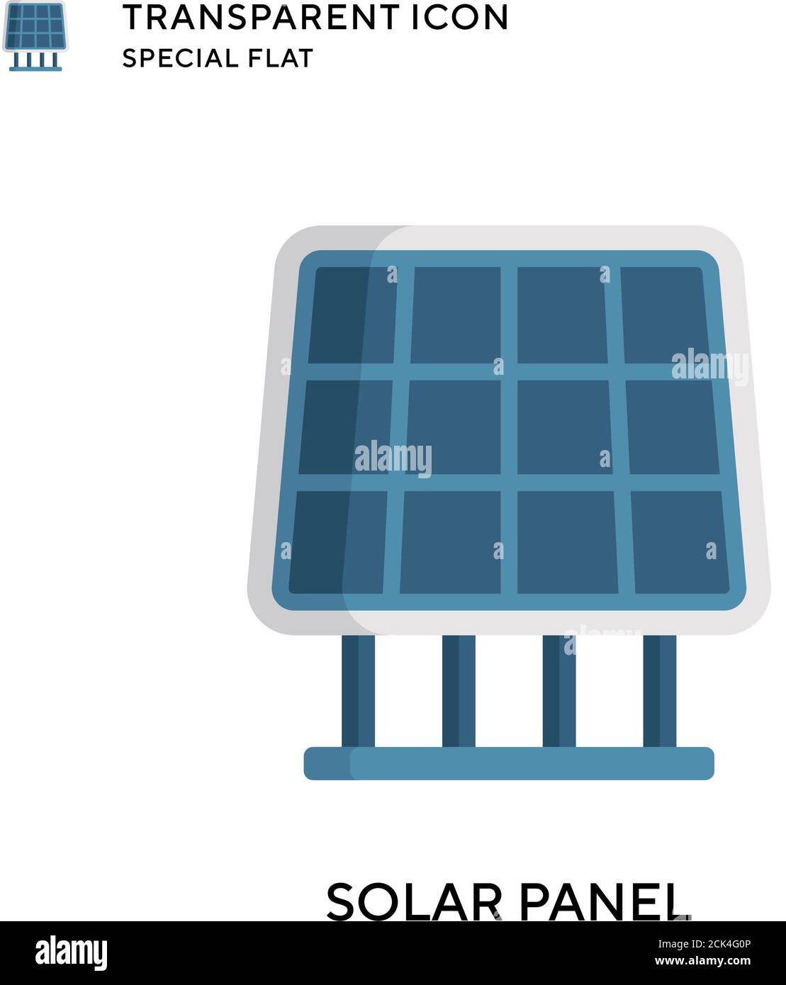Solar panel vector icon. Flat style illustration. EPS 10 vector Stock ...