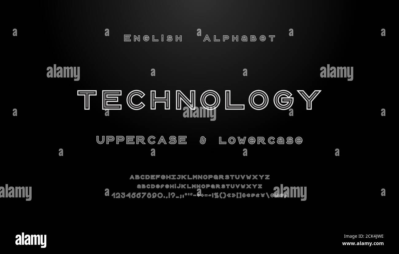 Abstract geometric Alphabet. Modern vector typeface, uppercase and ...