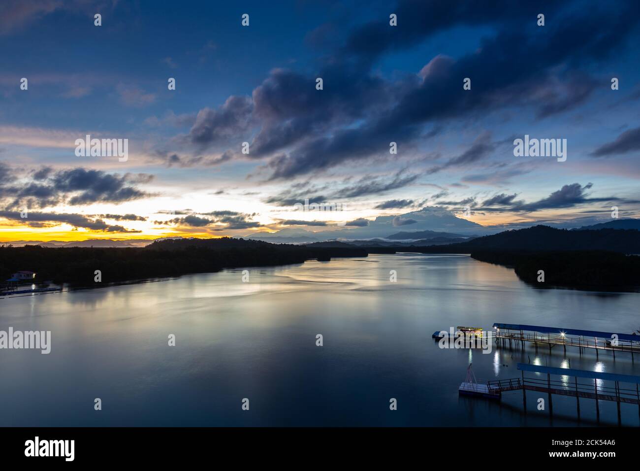 Amazing Beautiful sunrise landscape view with Mount Kinabalui view from ...