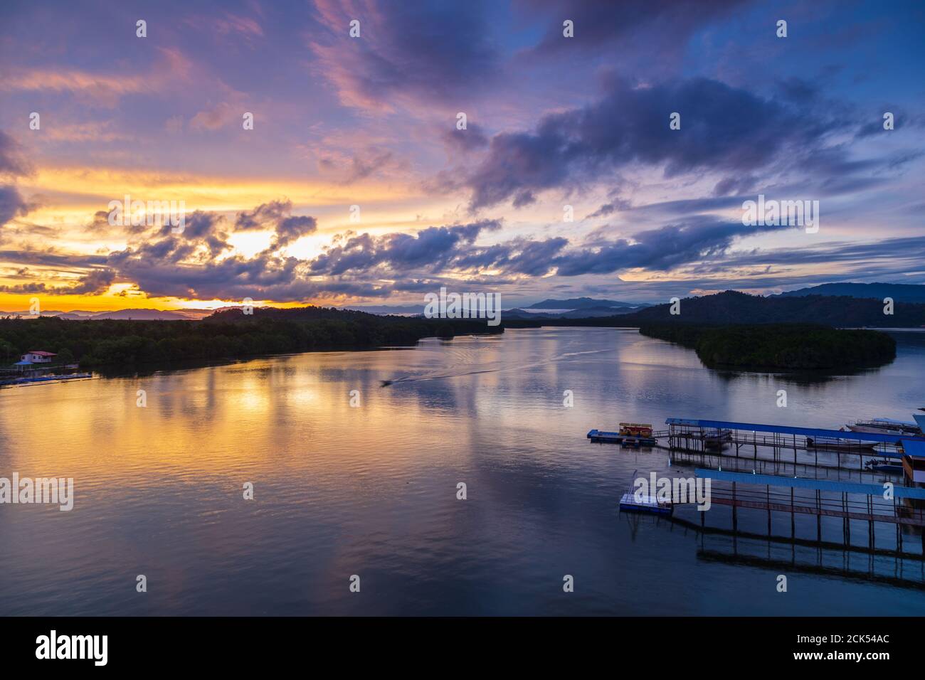 Amazing Beautiful sunrise landscape view with Mount Kinabalui view from ...