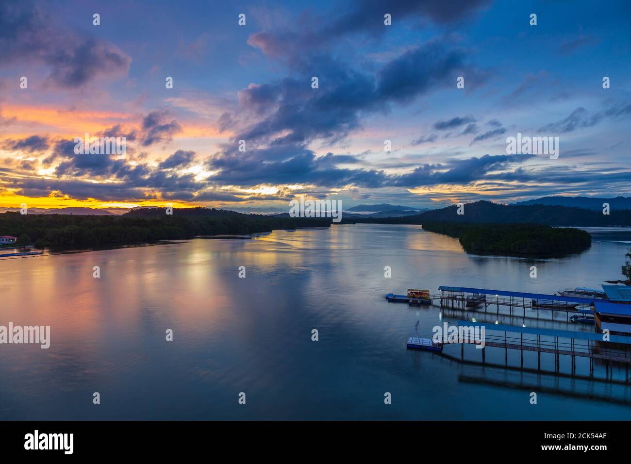 Amazing Beautiful sunrise landscape view with Mount Kinabalui view from ...