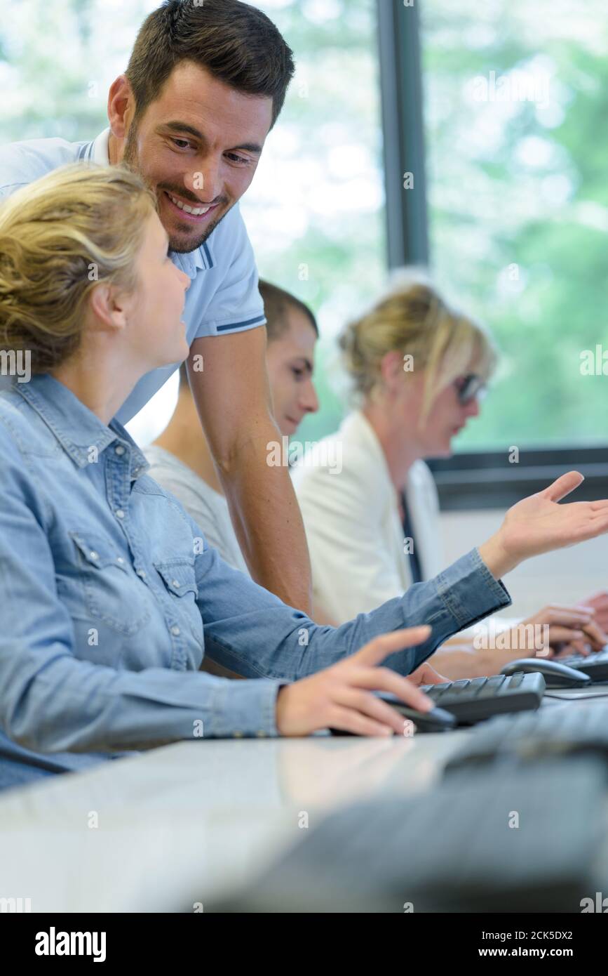 student having difficulty on computer subject Stock Photo - Alamy