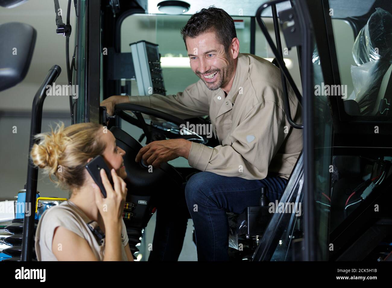 Phone forklift hi-res stock photography and images - Alamy