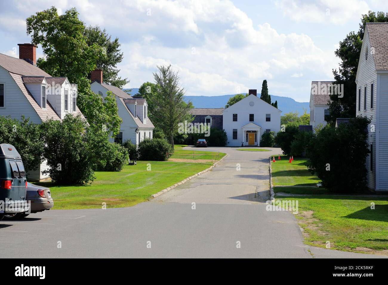 Campus of Bennington College with colonial style architectures ...