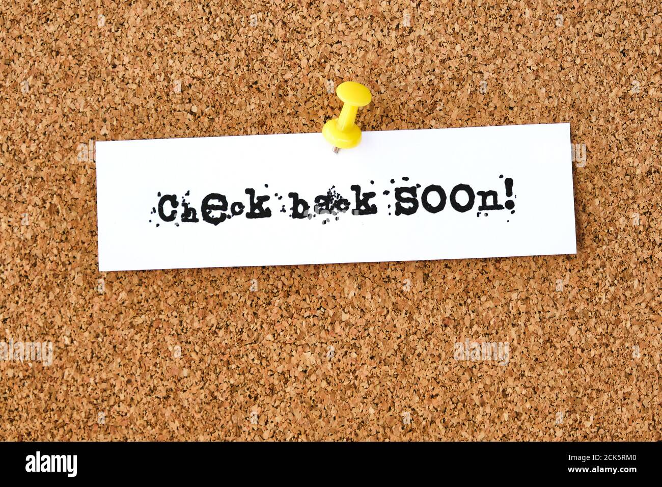Check back soon hi-res stock photography and images - Alamy