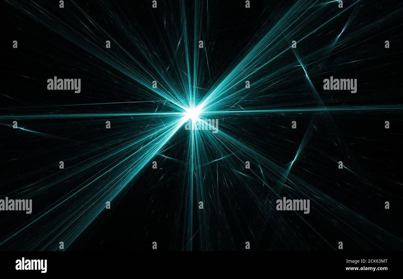 Illustration of a blue bright light isolated on a dark background Stock ...