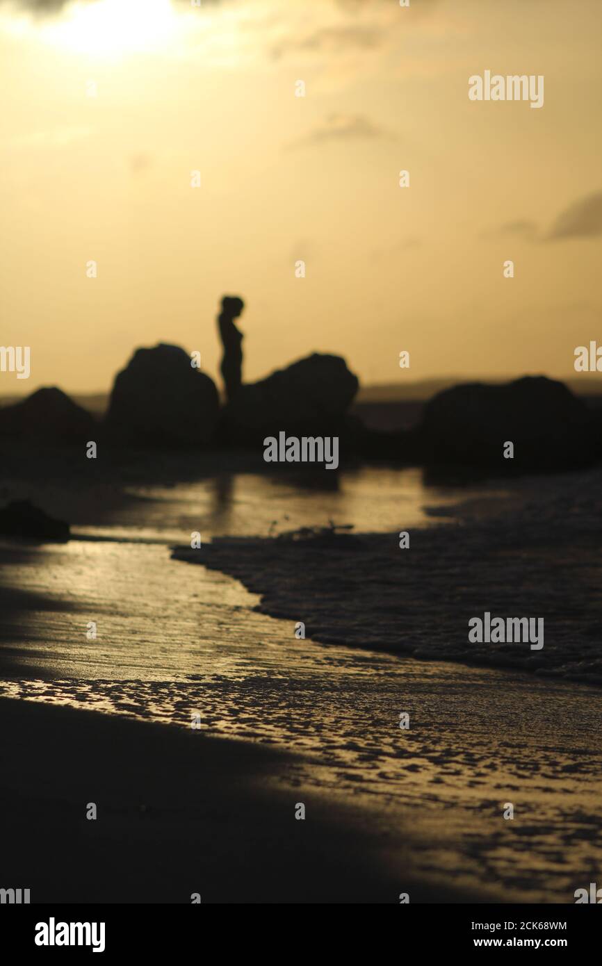 Alone on the beach Stock Photo - Alamy