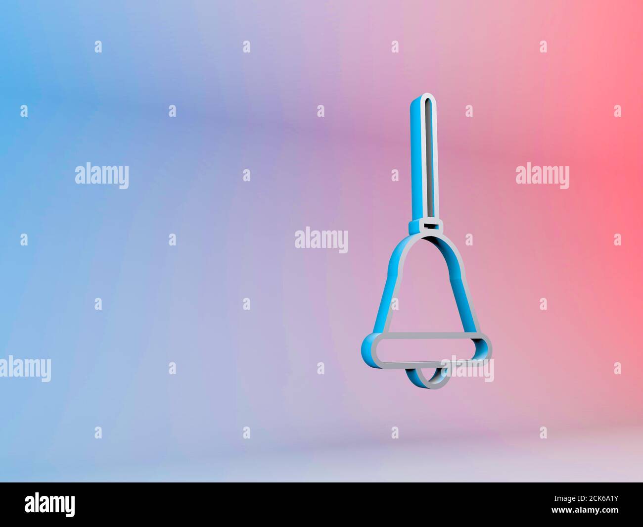 3d illustration of a handbell on a gradient background Stock Photo - Alamy