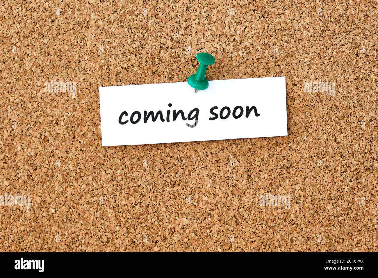 Coming soon message written on hi-res stock photography and images - Alamy