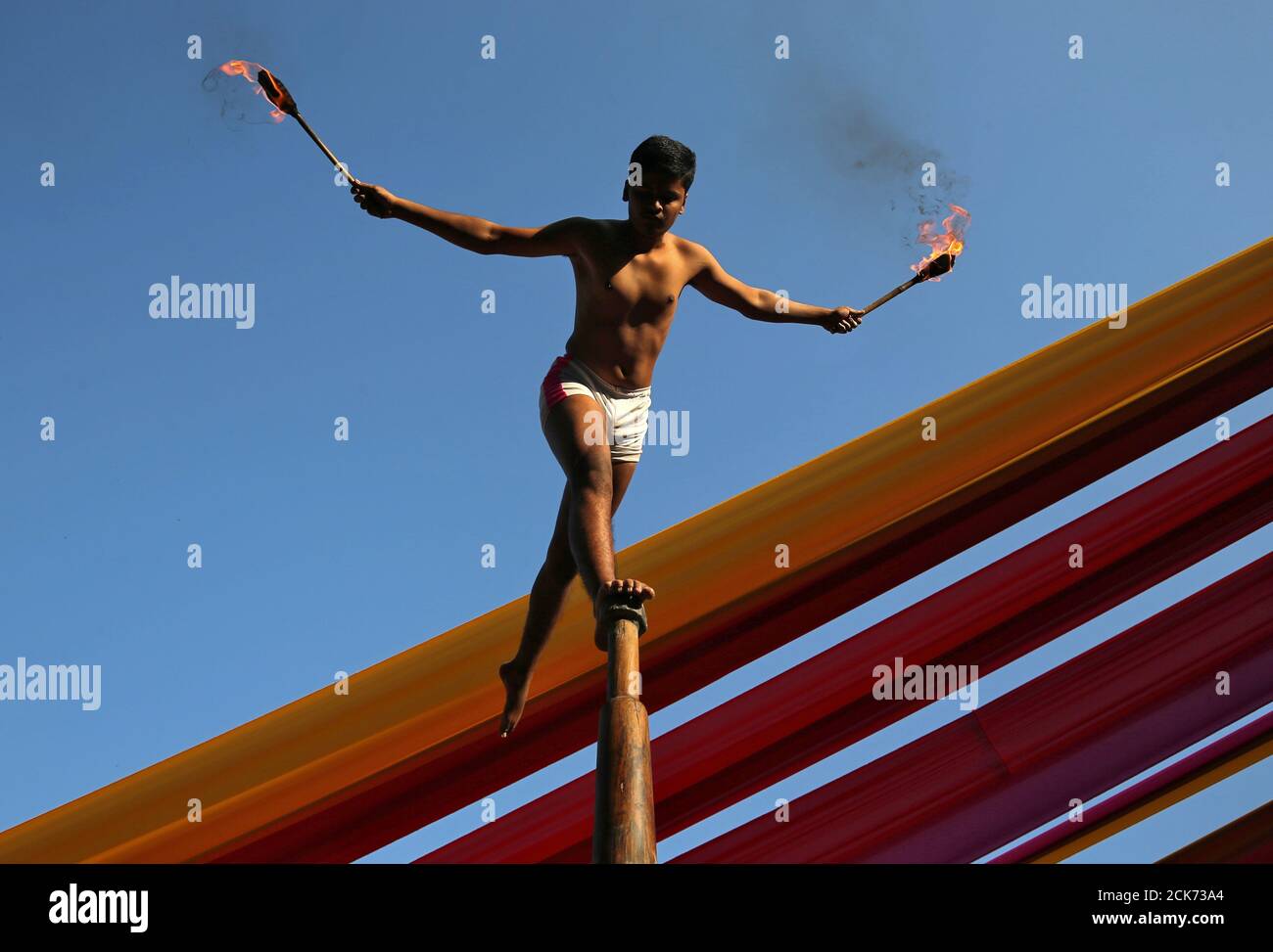 Mallakhamb or malkhamb hi-res stock photography and images - Alamy