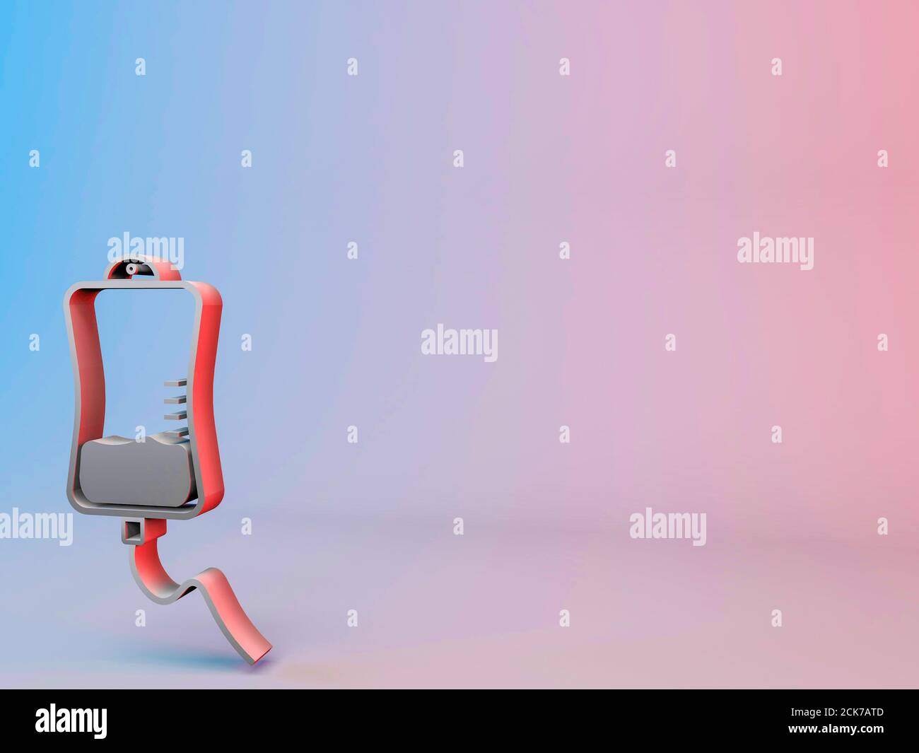 3d illustration of a medical infusion bag icon on a gradient background ...