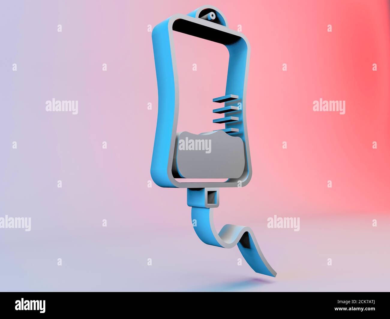 3d illustration of a medical infusion bag icon on a gradient background ...