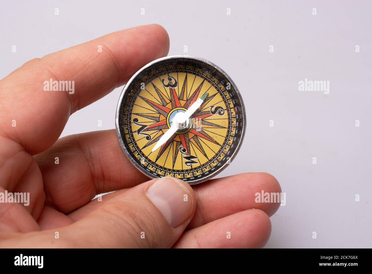 Closeup hands holding compass hi-res stock photography and images - Alamy