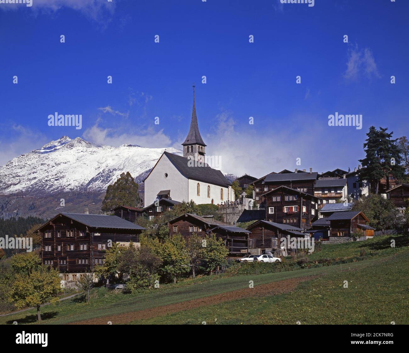 Switzerland Ernen church Stock Photo - Alamy