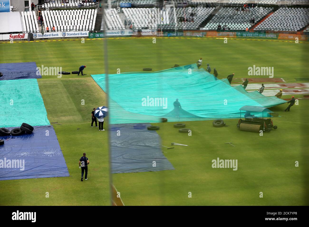Sport cricket rain cricket pitch covers hi-res stock photography and ...