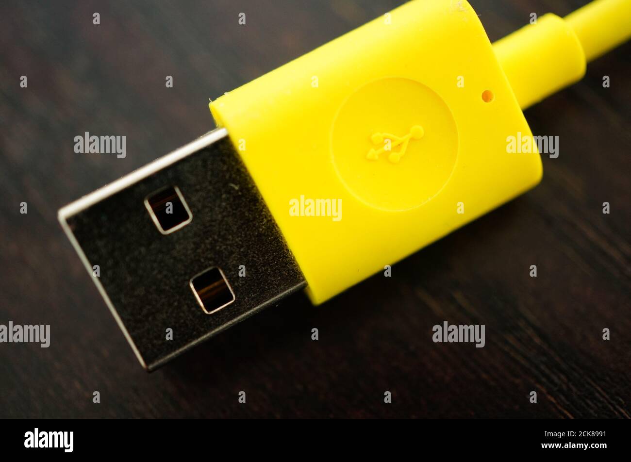 Closeup shot yellow usb hi-res stock photography and images - Alamy