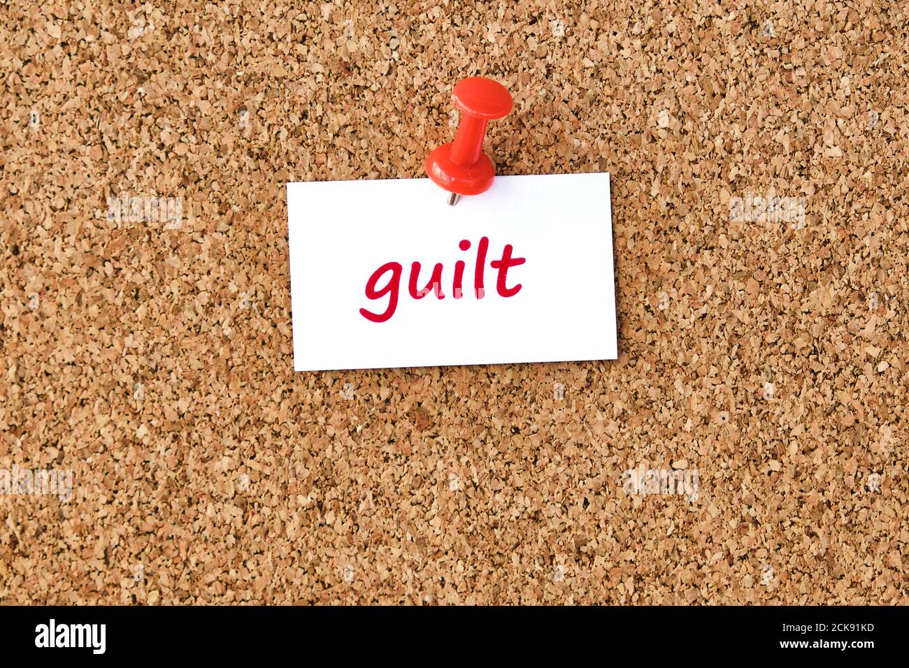 Guilt word hi-res stock photography and images - Alamy