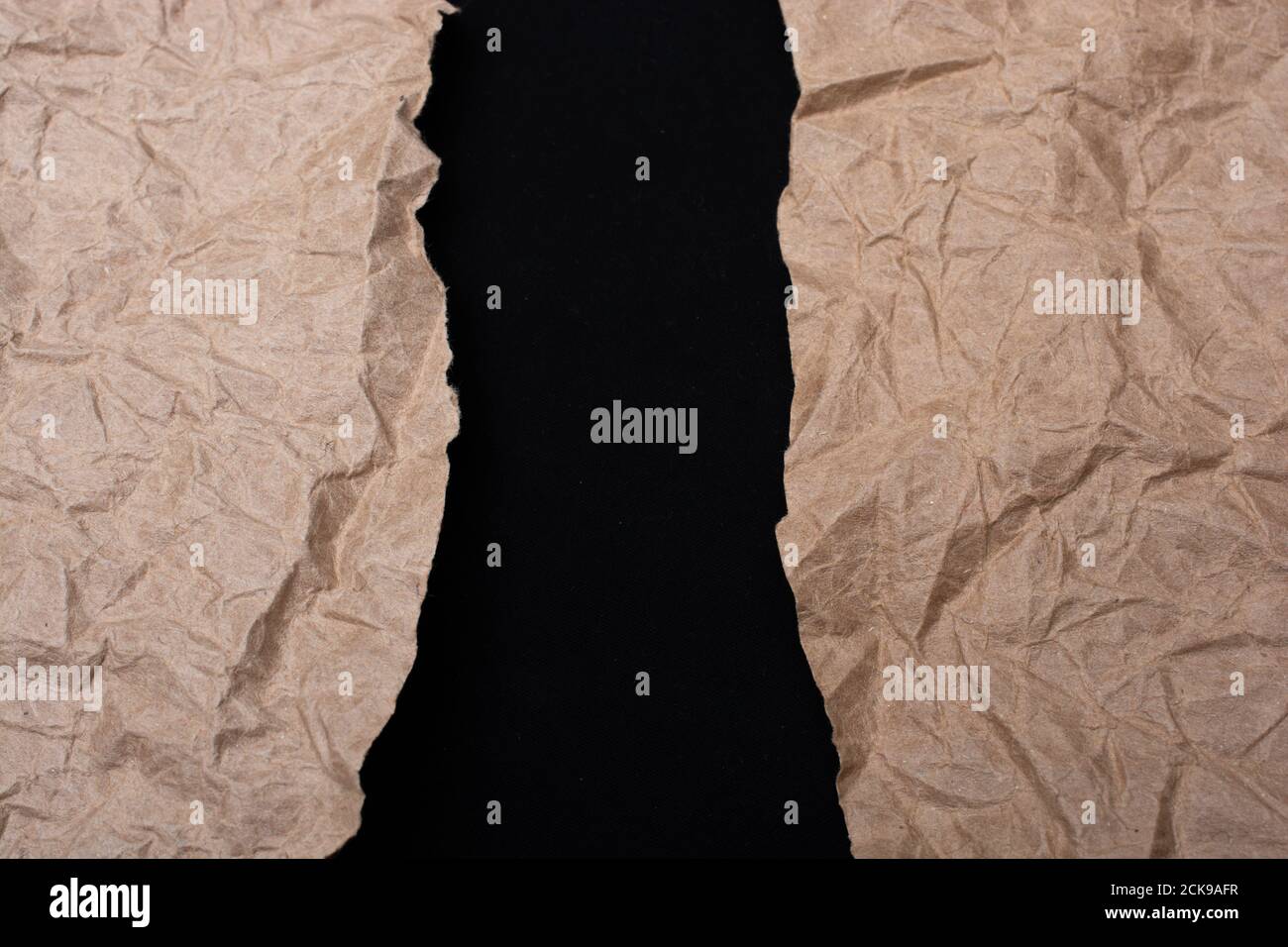 Torn wrinkled brown paper Stock Photo - Alamy