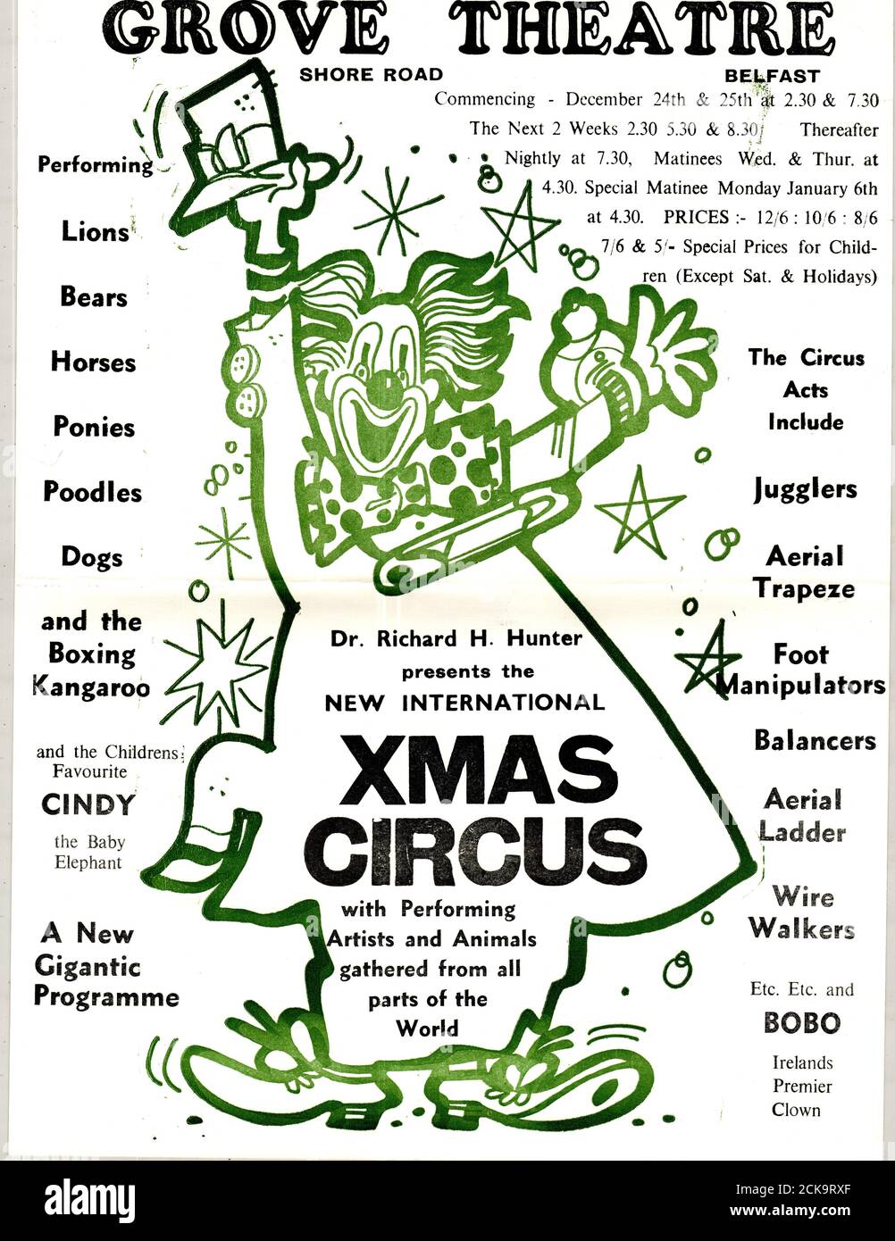 Old photo circus poster hi-res stock photography and images - Alamy