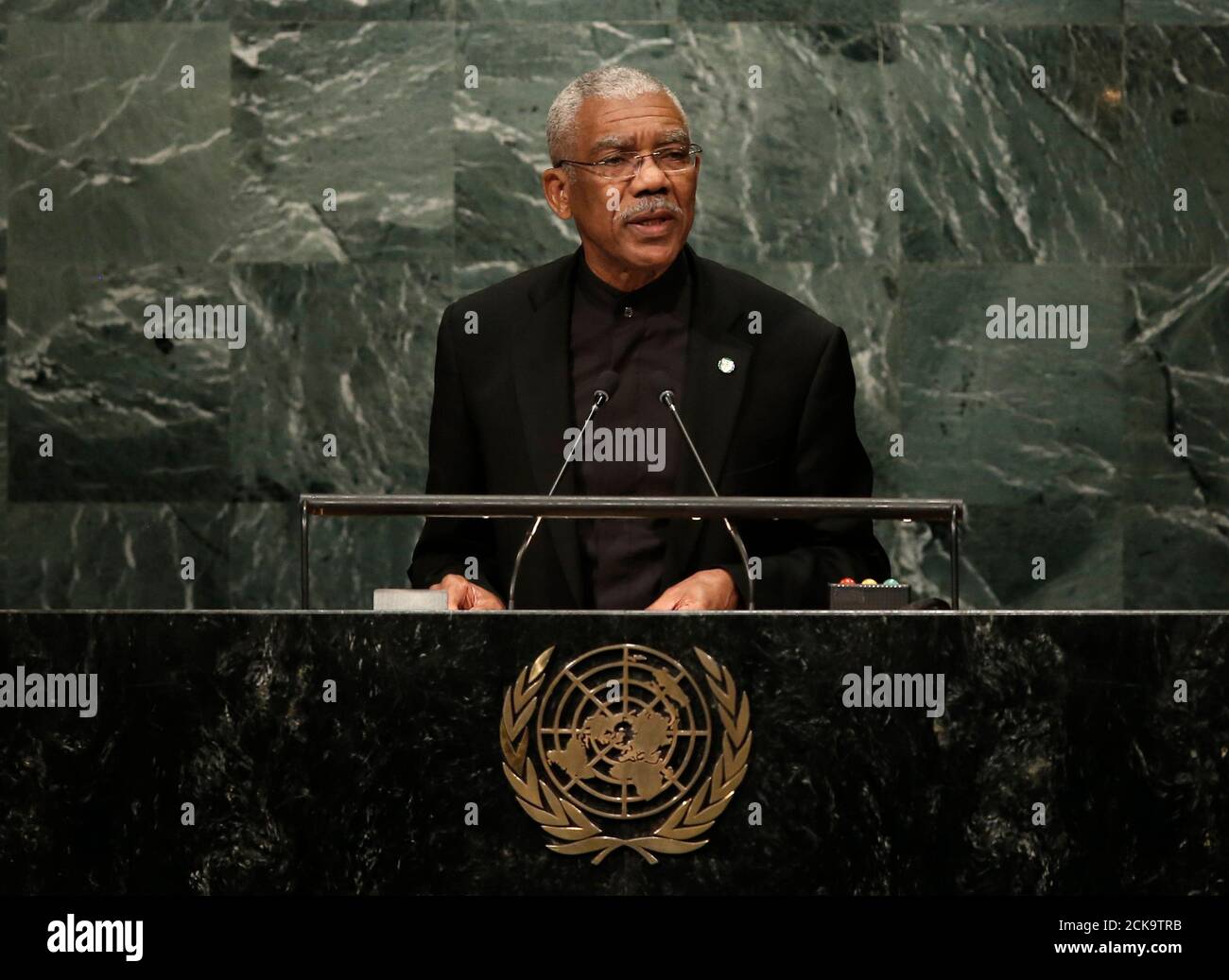The president of guyana david granger hi-res stock photography and ...