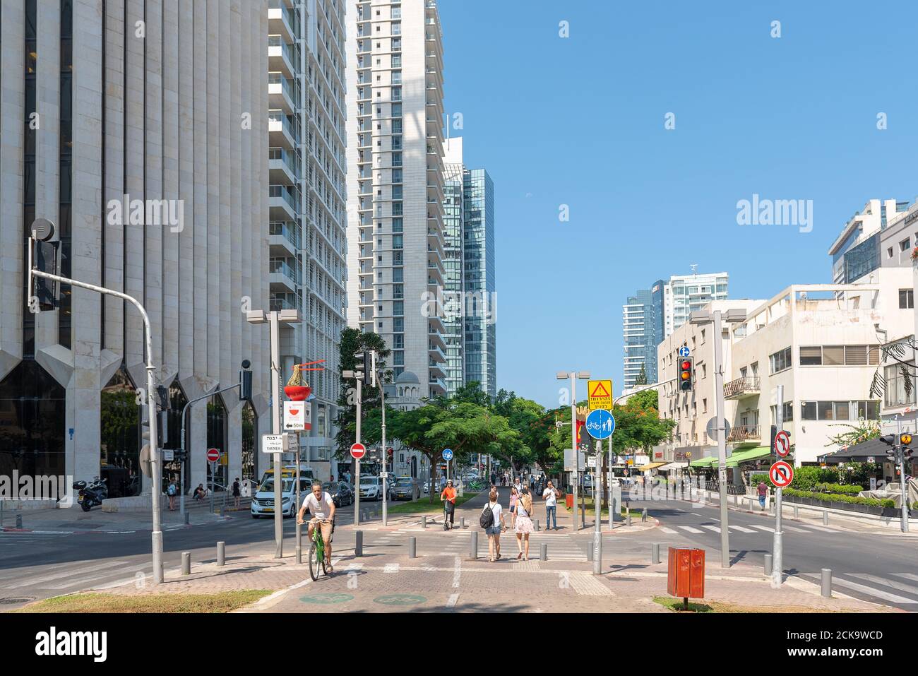Tel Aviv, Israel - View of Tel Aviv downtown district with modern ...