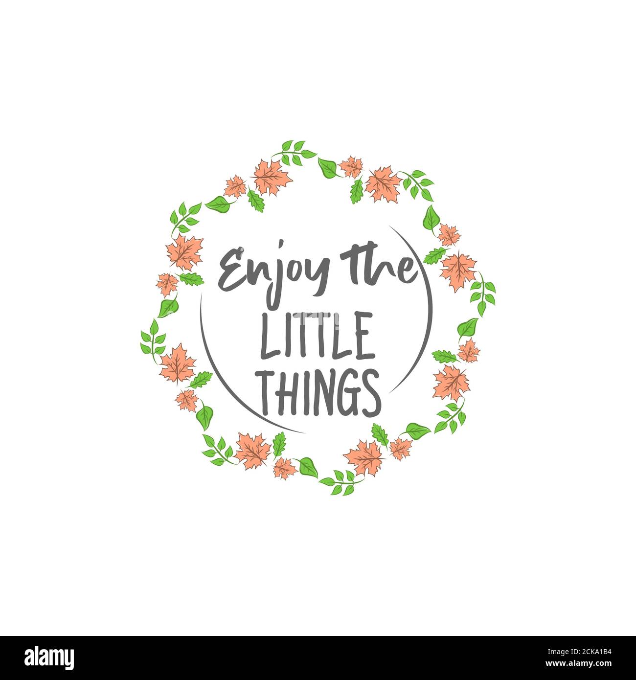 Enjoy the little things hand lettering motivational quote banner ...