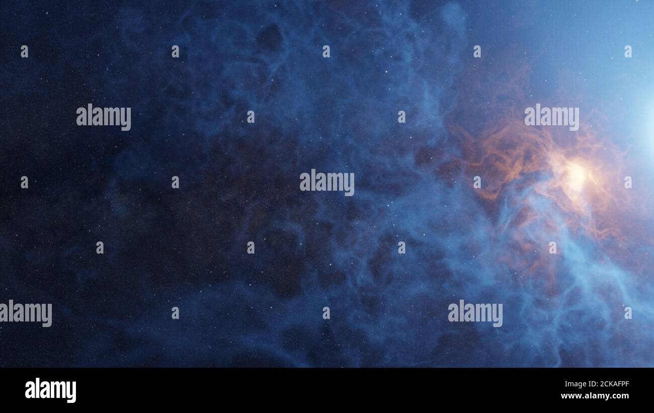 Color picture of the galaxy, blue nebula Stock Photo - Alamy