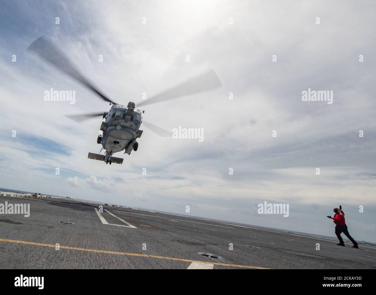 An MH-60R Sea Hawk attached to the “Spartans” of Helicopter Maritime ...