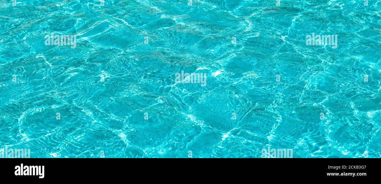 Fresh blue water conservation. Blue water with bubles Background.Banner ...