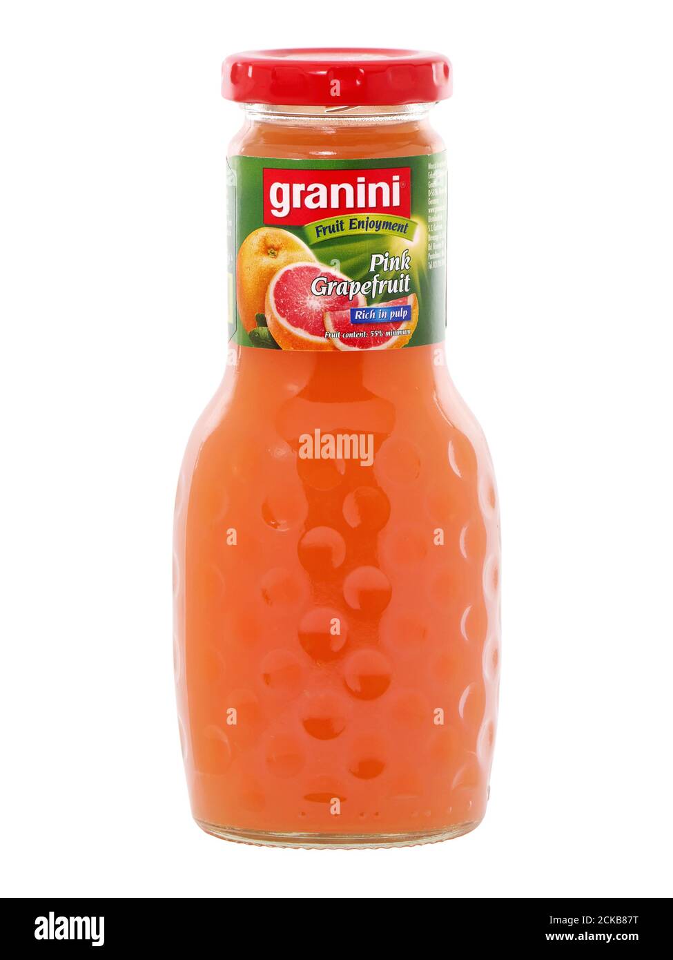 BUCHAREST, ROMANIA - JANUARY 18, 2016. Granini pink grapefruit juice ...