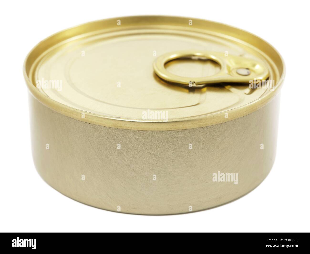 Round tin can isolated on white background Stock Photo - Alamy