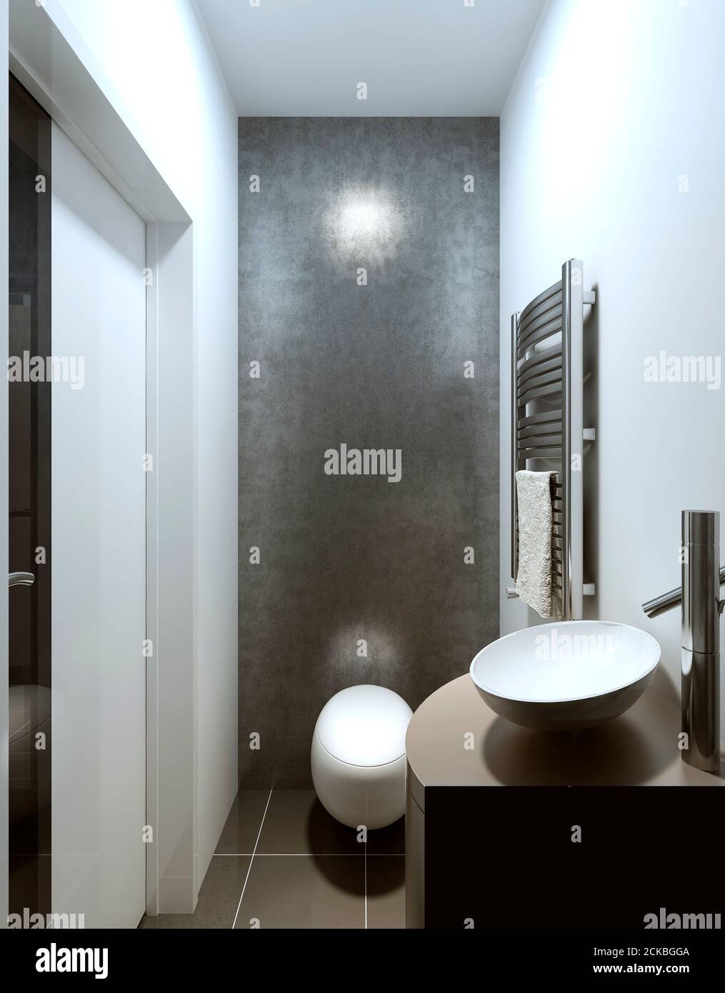 Toilet in a contemporary style. 3D render Stock Photo - Alamy