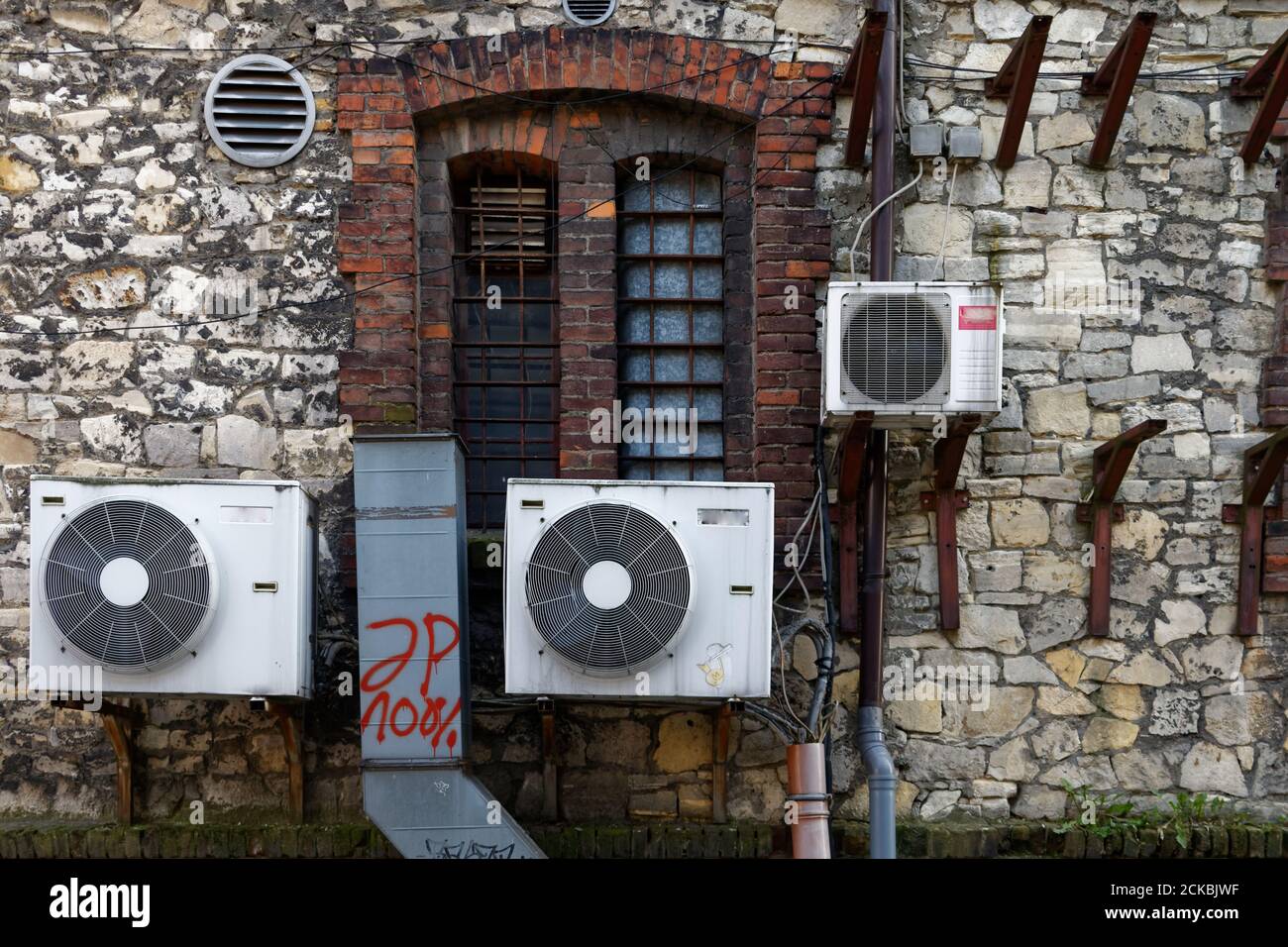 Industrial facade of a historic bakery Stock Photo - Alamy