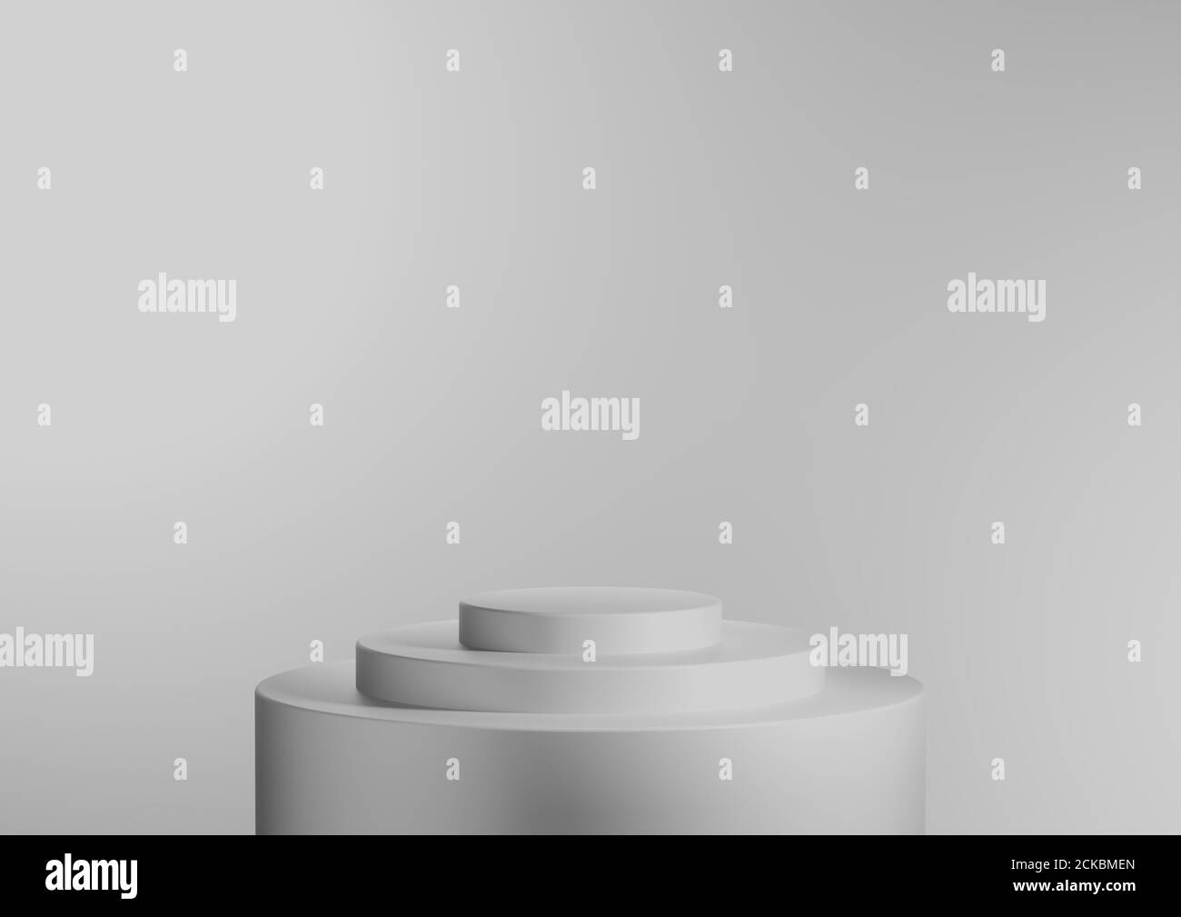 White product display or showcase pedestal on simple background stand ...