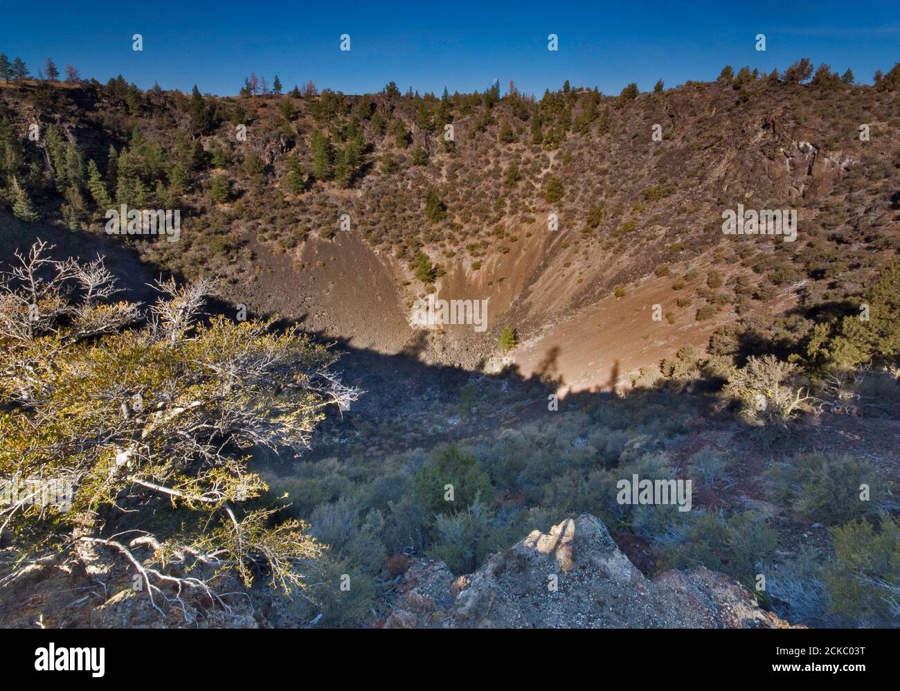 Mammoth Crater volcano at Lava Beds National Monument, California, USA ...